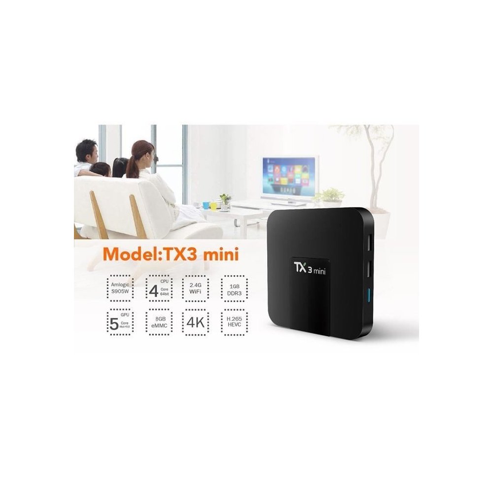 Décodeur multimédias Smart TV Box Android 7.1 TX3 Mini 1G-8G au pri...